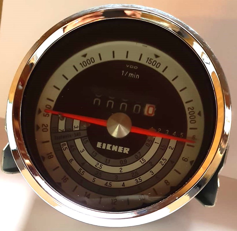 original VDO Tacho / Traktormeter für Eicher Type 330 Einbaumaß Ø 110mm ...